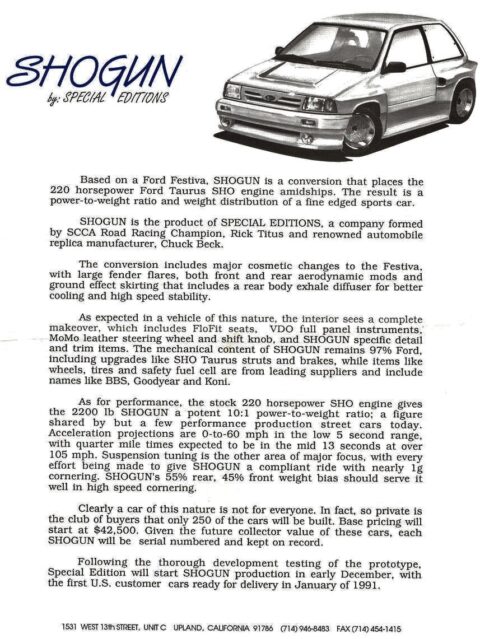 FORD SHOGUN, EL PEQUEÑO MONSTRUO CON MOTOR V6 Y TRACCIÓN TRASERA ...